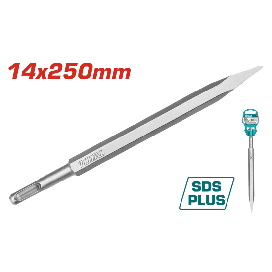 TOTAL 四溝尖鑿 14*250mm (TAC1511141)
