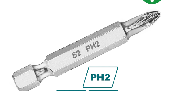 TOTAL 專業電動起子頭 六角柄 PH2*50mm (單支)/ (TAC16PH223)