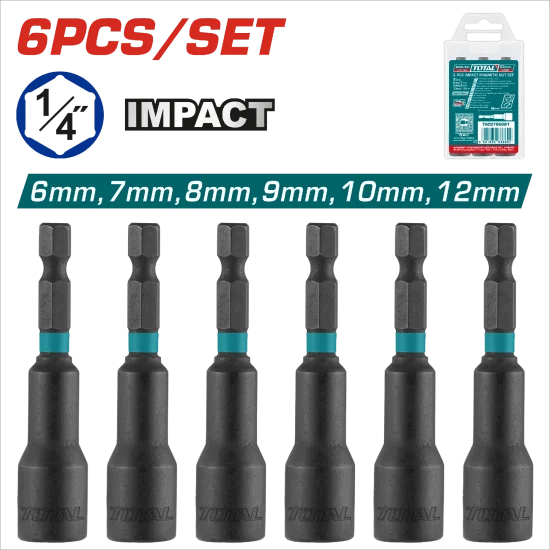 TOTAL 強力電動起子套筒組 65mm 6PCS (TAC2765061)