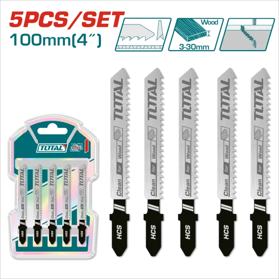 TOTAL 總工具 木工曲線鋸條組 5PCS (TAC51101B)