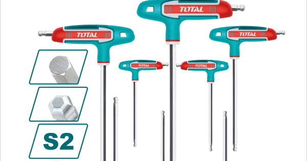 TOTAL 經濟款T型柄球頭內六角八件套/8pcs/set (THHW80826)
