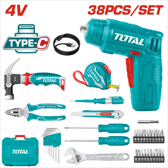 TOTAL 38件家用工具組套 (THKTHP10386)