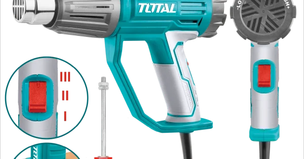 TOTAL 高功率熱風槍 1600W 旋鈕式調溫 (UTB16045)
