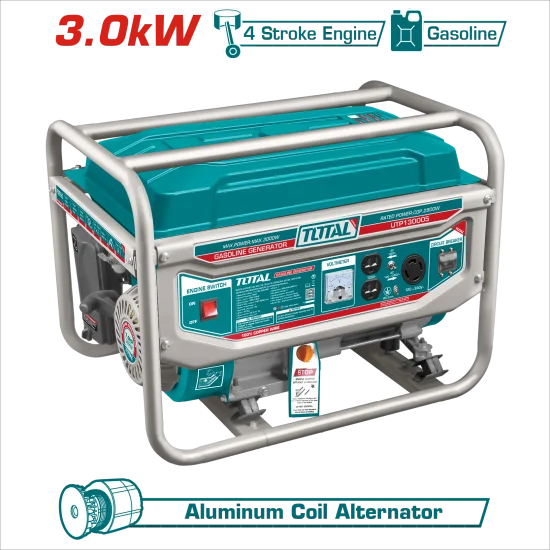 TOTAL總工具 四行程引擎發電機 3000W (UTP130005)